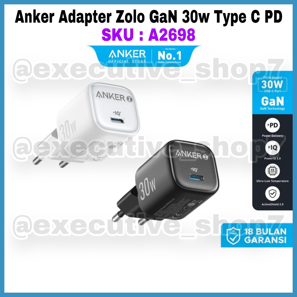 Anker Adapter Zolo GaN 30W Type C PD - SKU: A2698 | Shopee Philippines