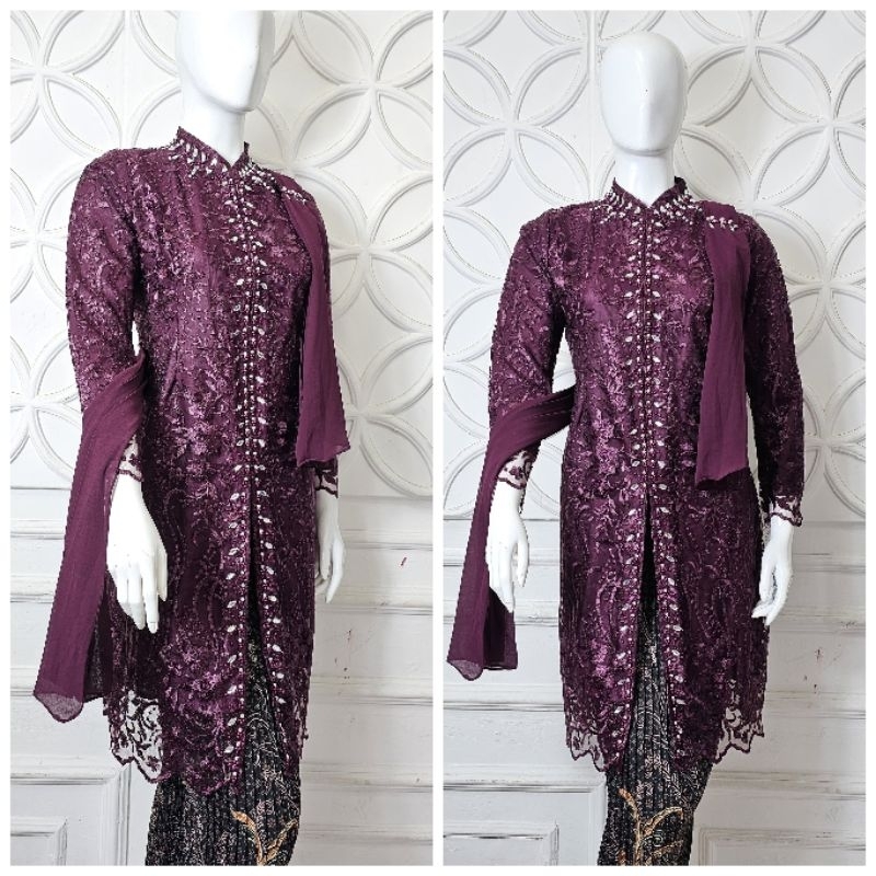 Qintani Shawl Tunic Kebaya | Shopee Philippines