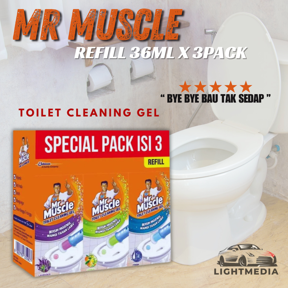 Mr Muscle Toilet Cleaning Gel Fresh Clean 36gr SPECIAL REFILL 3 PACK ...