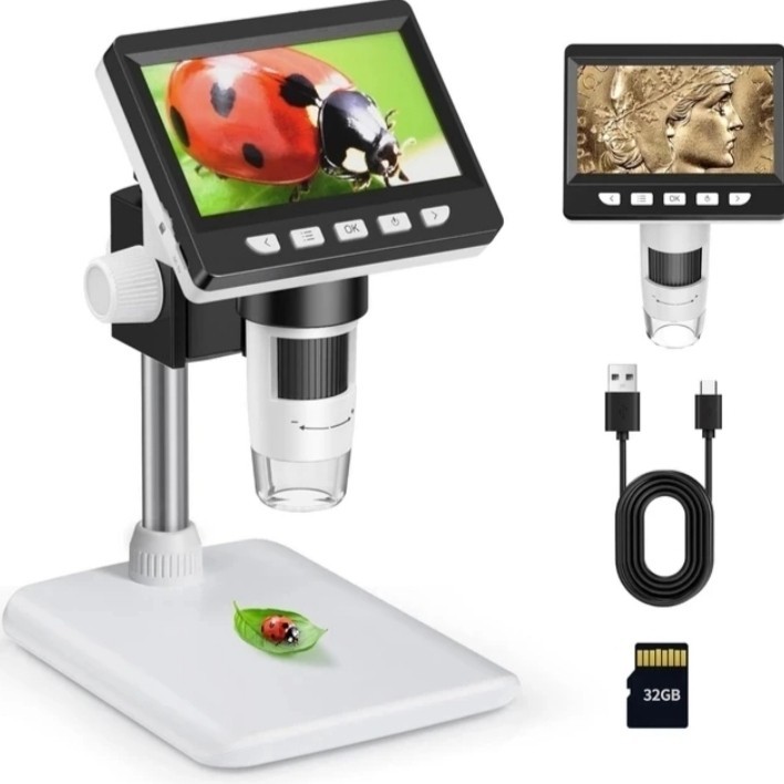 Digital Microscope / Microscope Type-307B 1000X LCD 4.3" inch | Shopee ...