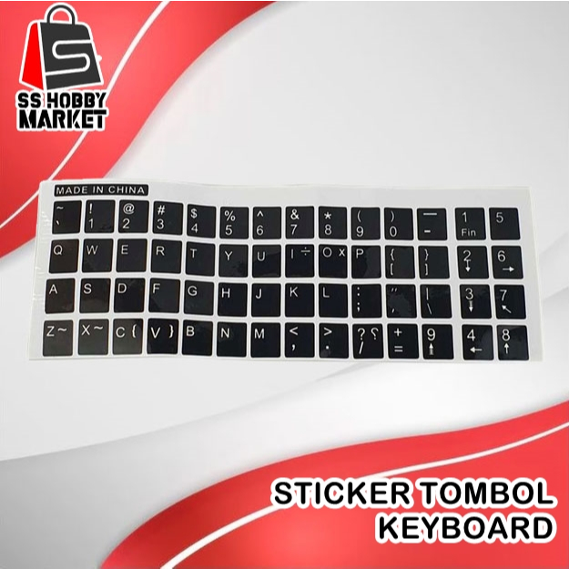 Keyboard Sticker English Layout Key Caps Sticker QWERTY Laptop | Shopee ...