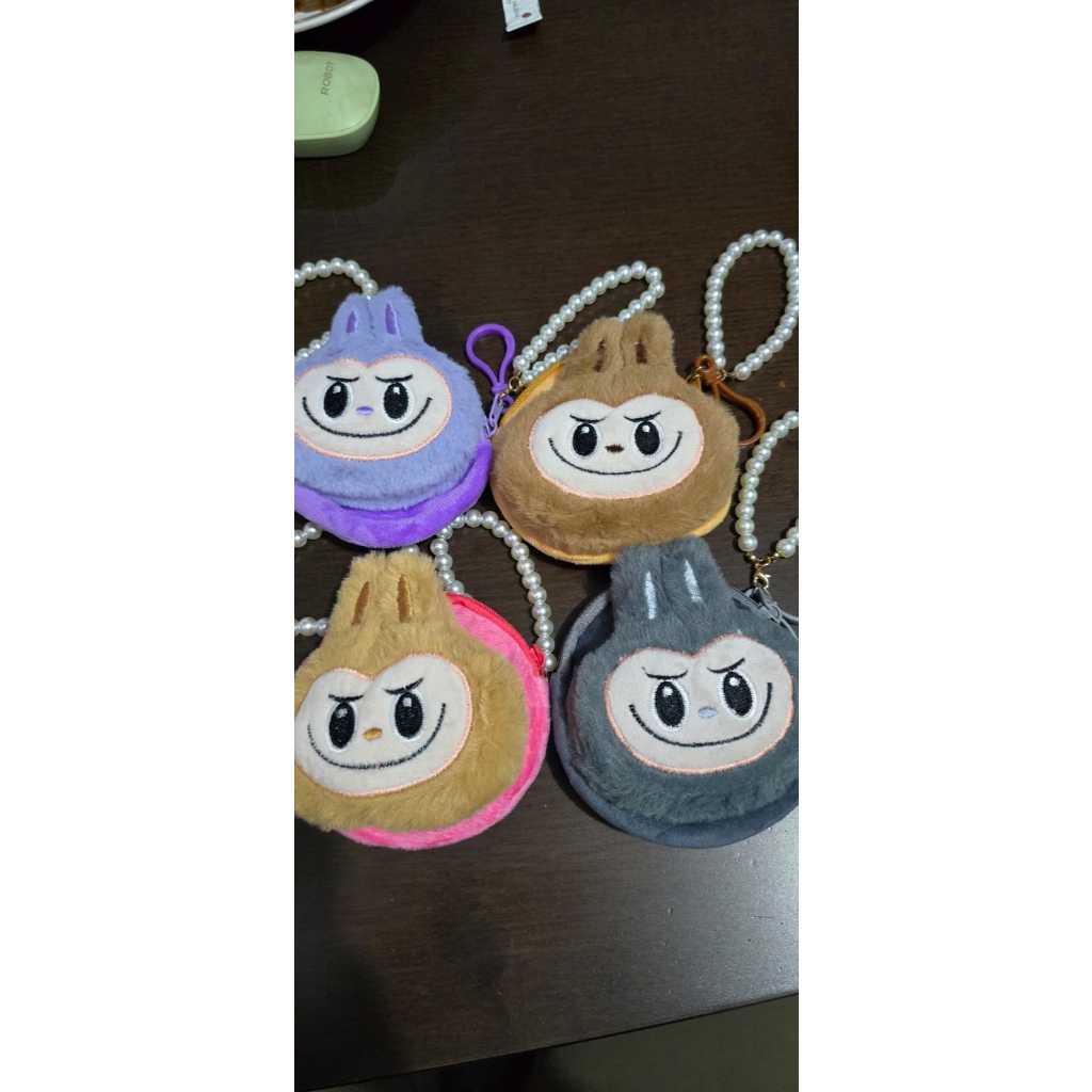 Labubu Fluffy Cute Pearl Strap Coin Purse | Shopee Philippines