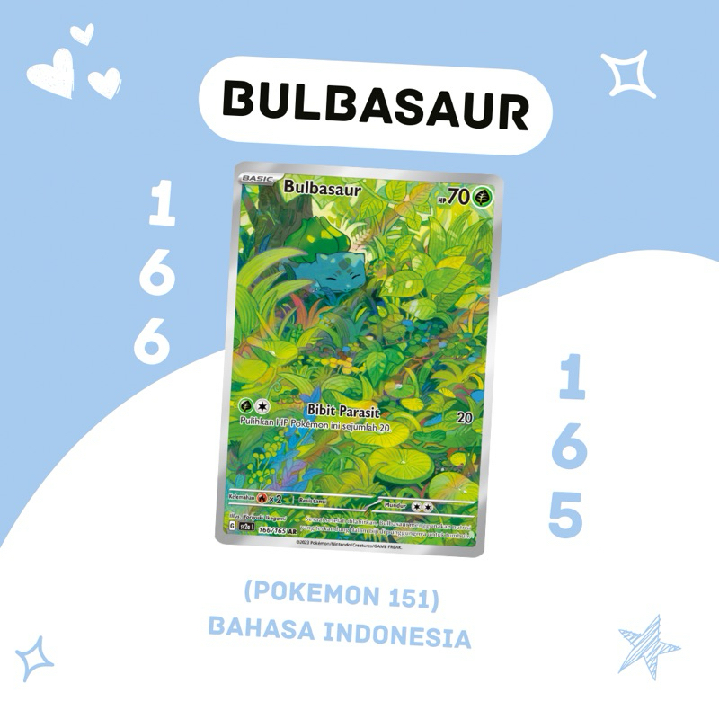 Bulbasaur AR SV2A 166/165 Pokemon TCG Indonesia | Shopee Philippines