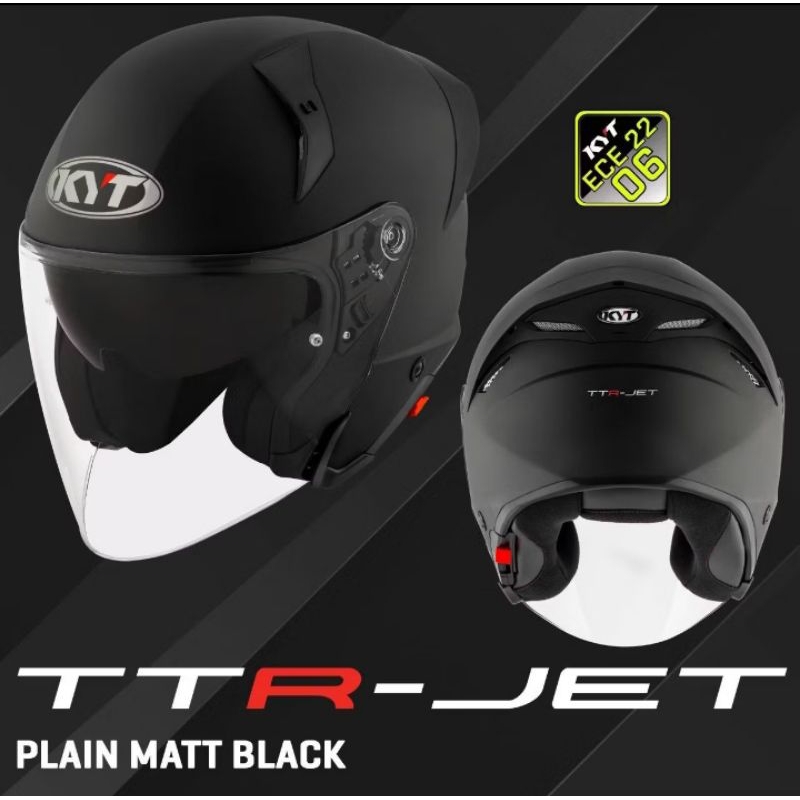 MATA KYT TTR-JET HELMET STICKER Matte Black Eye Helmet | Shopee Philippines