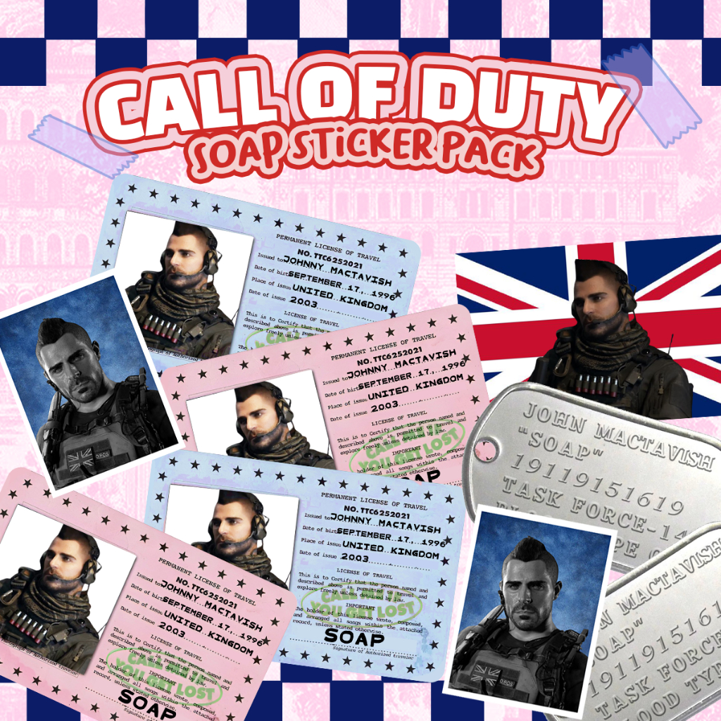 Soap CALL OF DUTY sticker pack | Shopee Philippines