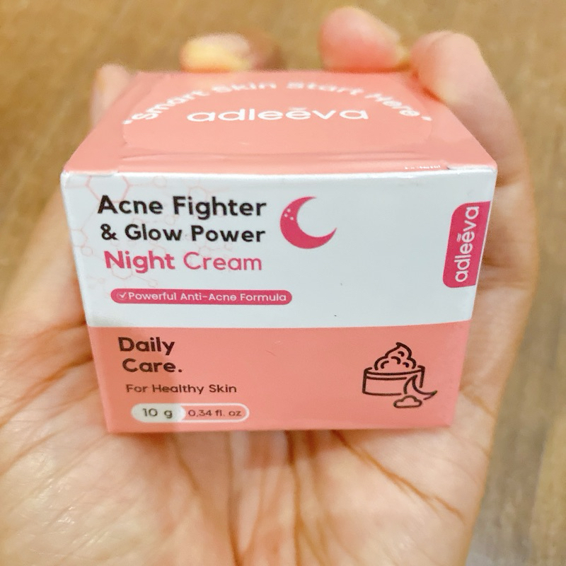 ADLEEVA Night Cream Acne Fighter & Glow Power | Shopee Philippines