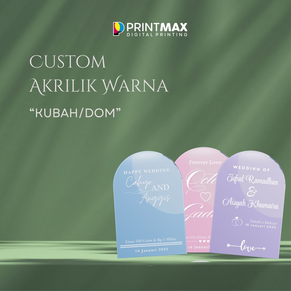 Acrylic Brush Color Dome / Custom Acrylic Dome Material Dowry ...