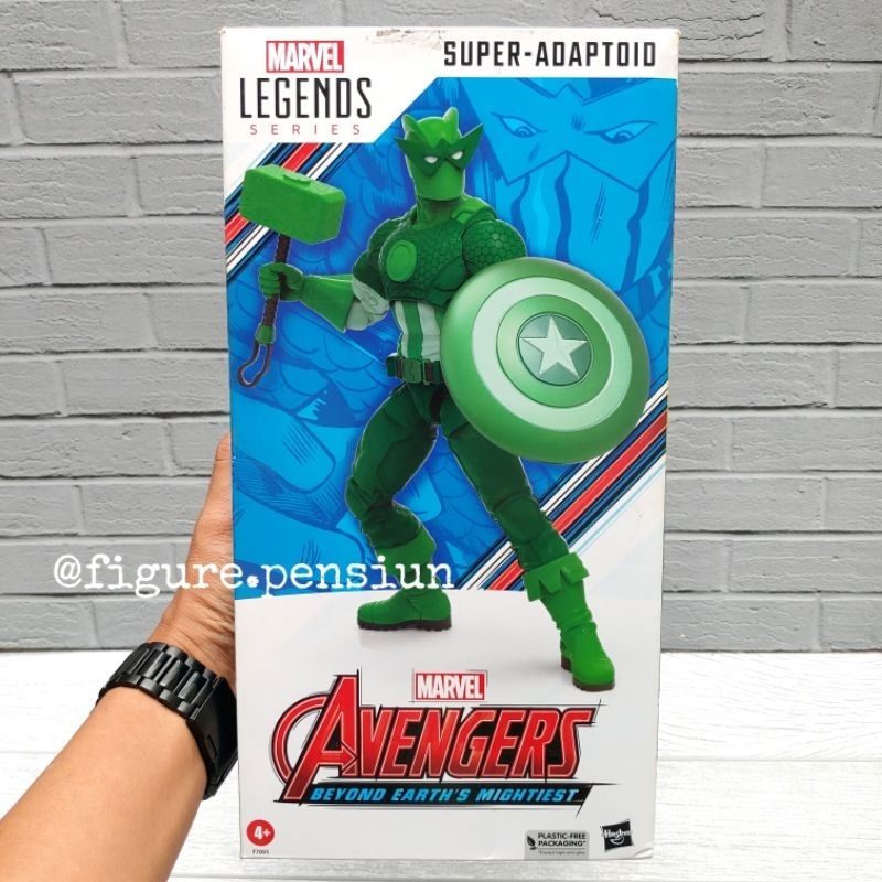 MARVEL LEGENDS AVENGERS SUPER ADAPTOID 12 INCH CAPTAIN AMERICA 60TH ...