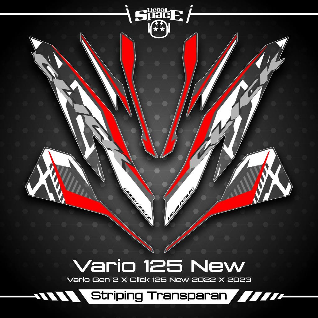 TRANSPARENT STRIPING VARIO 125 GEN 2 SKU 2 CLEAR STICKER STICKER VARIO ...