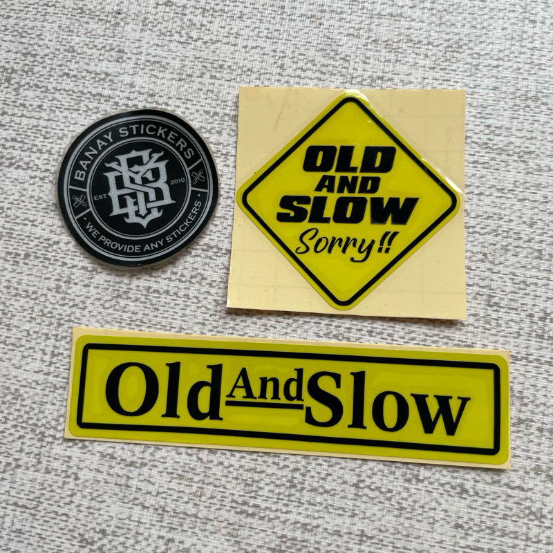 OLD AND SLOW Cutting Stickers | Shopee Philippines
