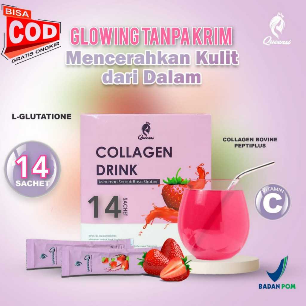 Package OF 5 BOX QUEENSl Collagen DRINK - Collagen DRINK Brightens Skin ...