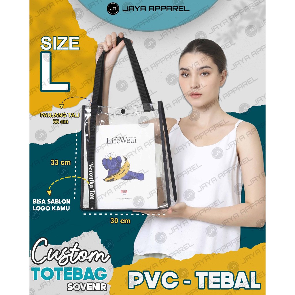 Thick PVC Mica Totebag-Clear Mica Shoppingbag-Mica Bag Souvenir-Raihsa ...