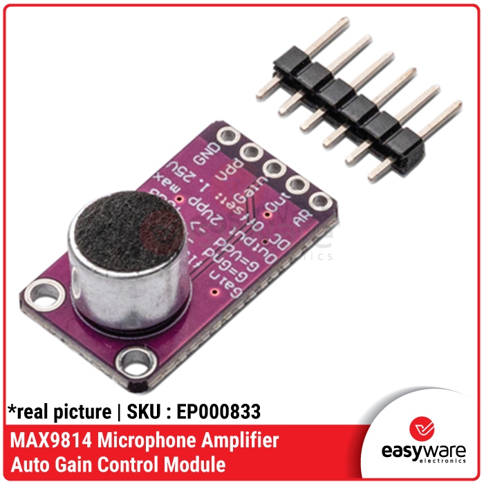 MAX9814 High Performance Microphone AGC Amplifier Module | Shopee ...