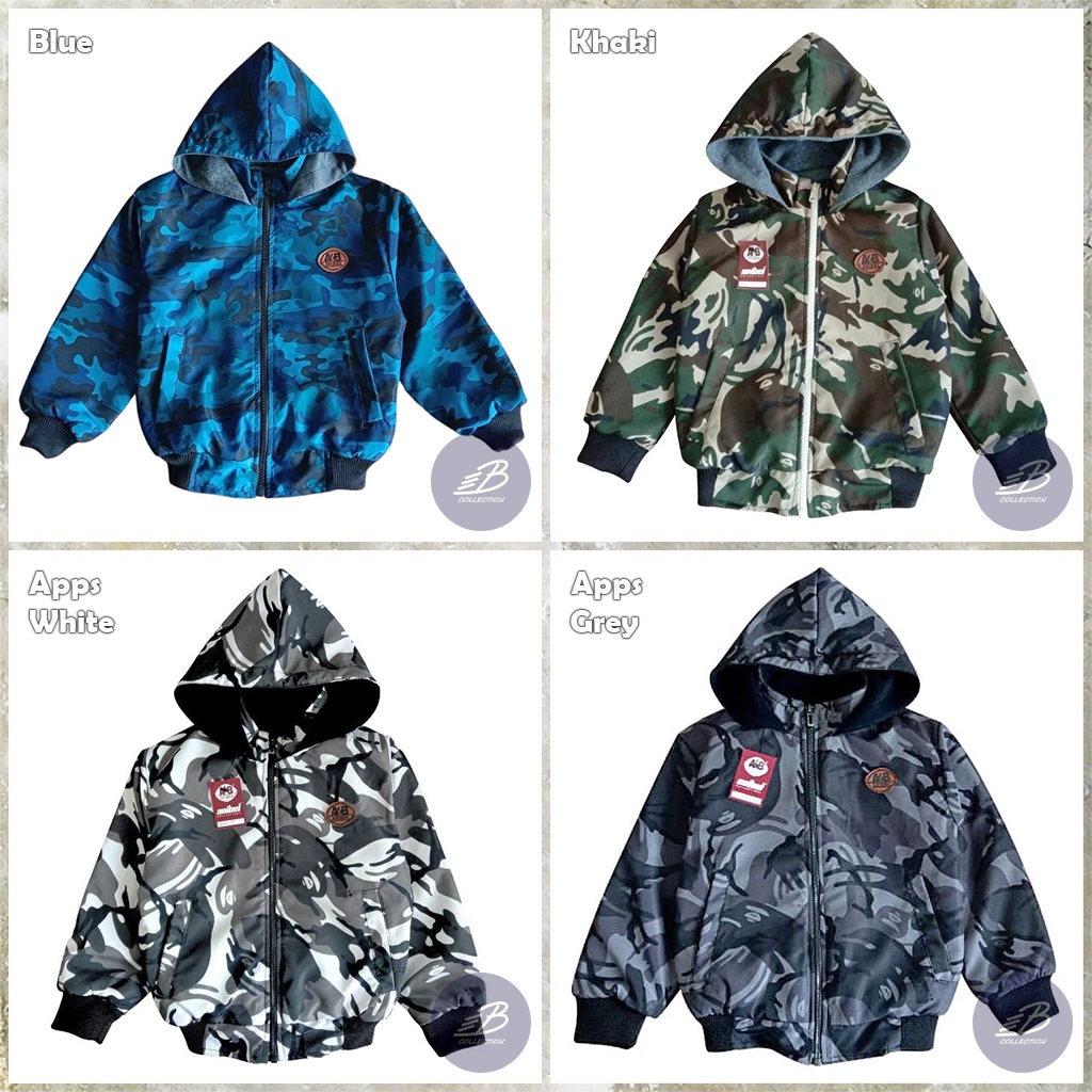 Parachute Despo Fleece Reversible Children's Army Jacket - Camo Army ...