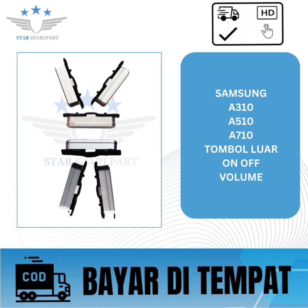 TOMBOL OUTER BUTTON KEYPAD ON OFF + VOLUME SAMSUNG A310 / A510 / A710 ...