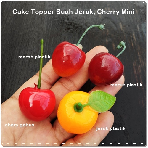 Afbh-04: Mini Fruit Display Cake Topper Orange, Cherry, Apple etc. (per ...