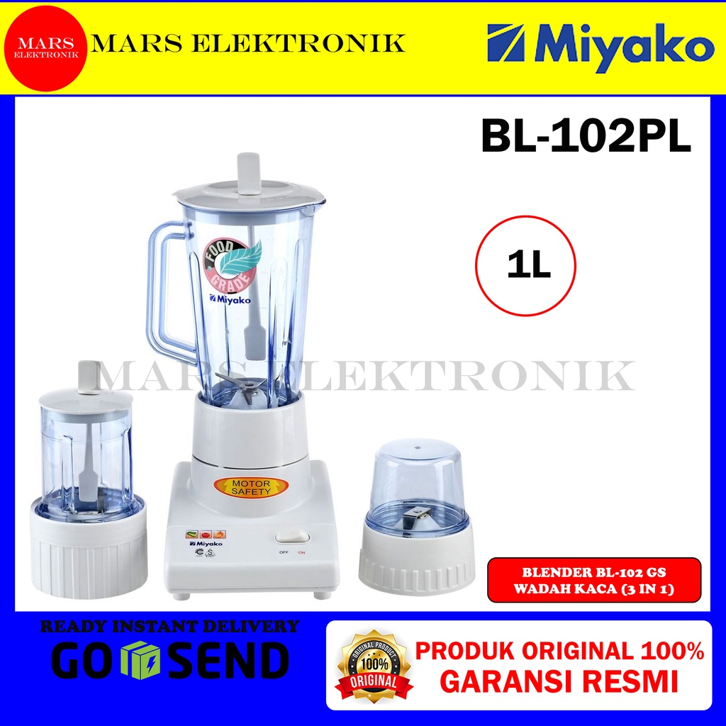 Miyako BLENDER BL-102PL / PLASTIC 1 LITER / BLENDER MIYAKO BL 102 PL ...