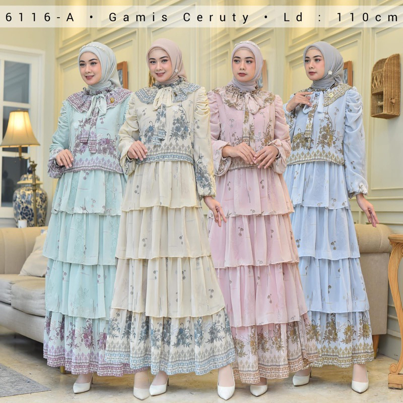 Kiara dress/ Eid gamis/ party clothes/ viral gamis 2025 | Shopee ...
