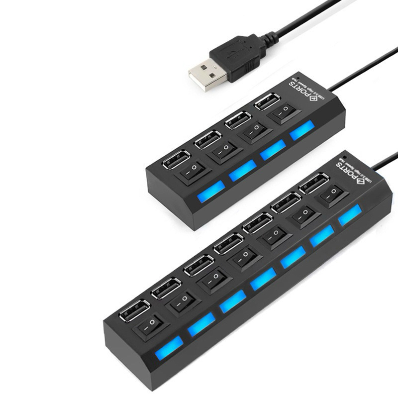 Usb ON/OFF Switch with LED Light 4-7 Port USB Hub Switch for CCTV ...