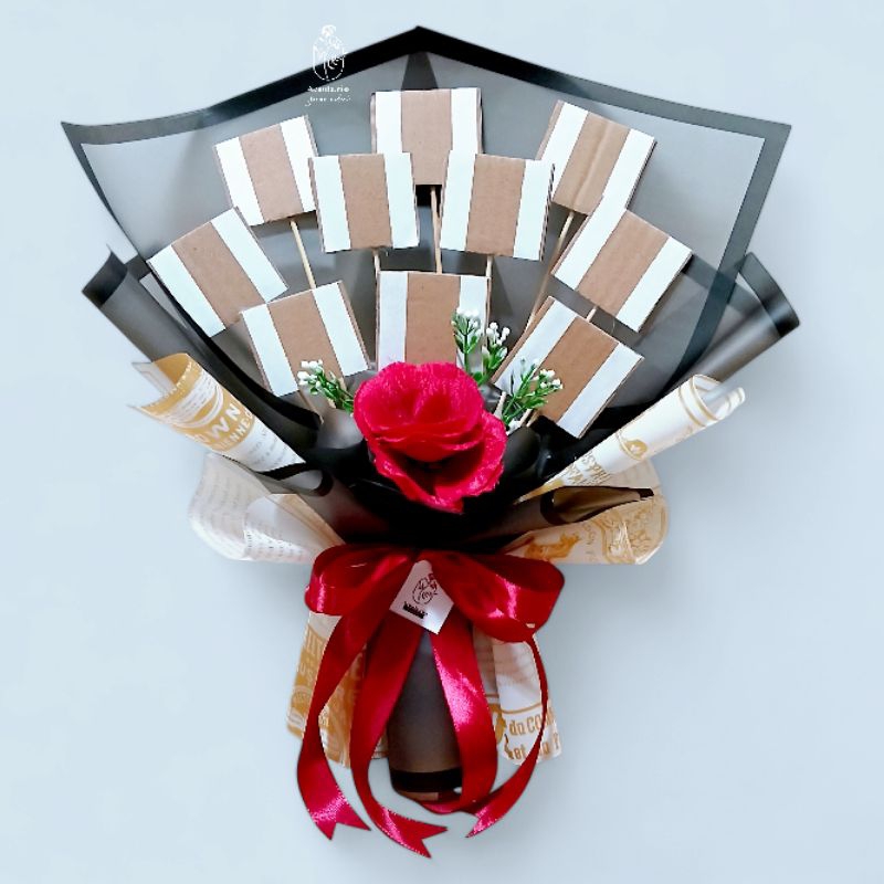 Empty bouquet for husband/FREE request greeting card/100% Realpic own ...