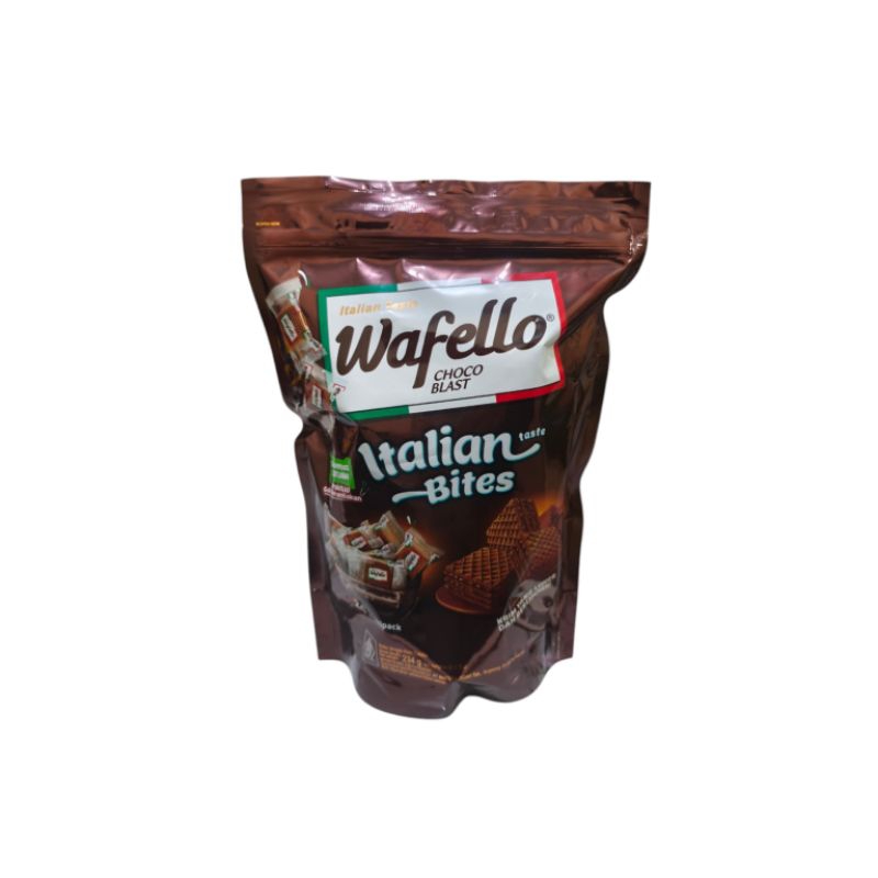 Wafello Wafer Pouch Packaging contains 24 pcs Chocolate Flavor | Shopee ...