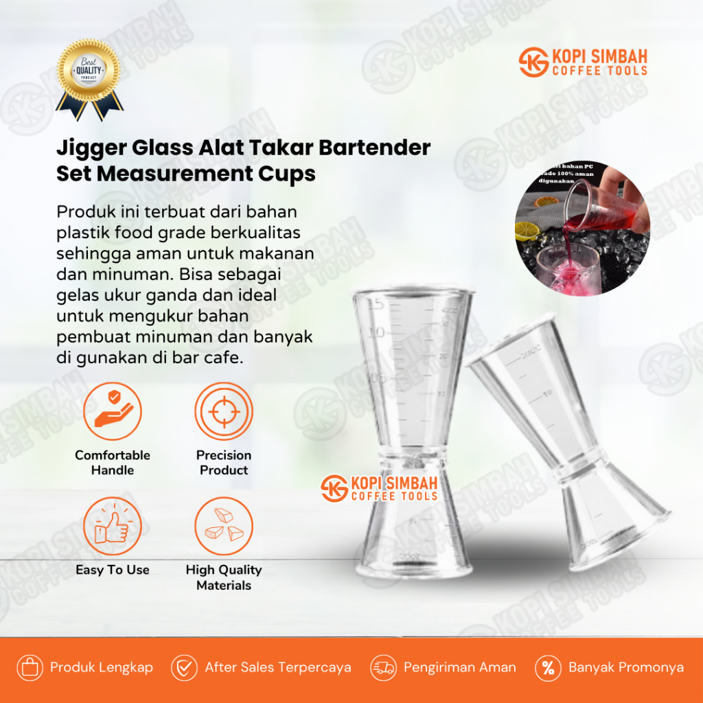 Jigger Glass Bartender Measuring Tool Glass Measuring Tool Sugar Syrup ...