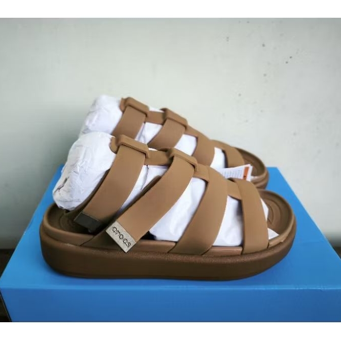 Crocs Brooklyn Luxe Gladiator Brown Sandals 209557-2U3 (100% ORI) W8 ...
