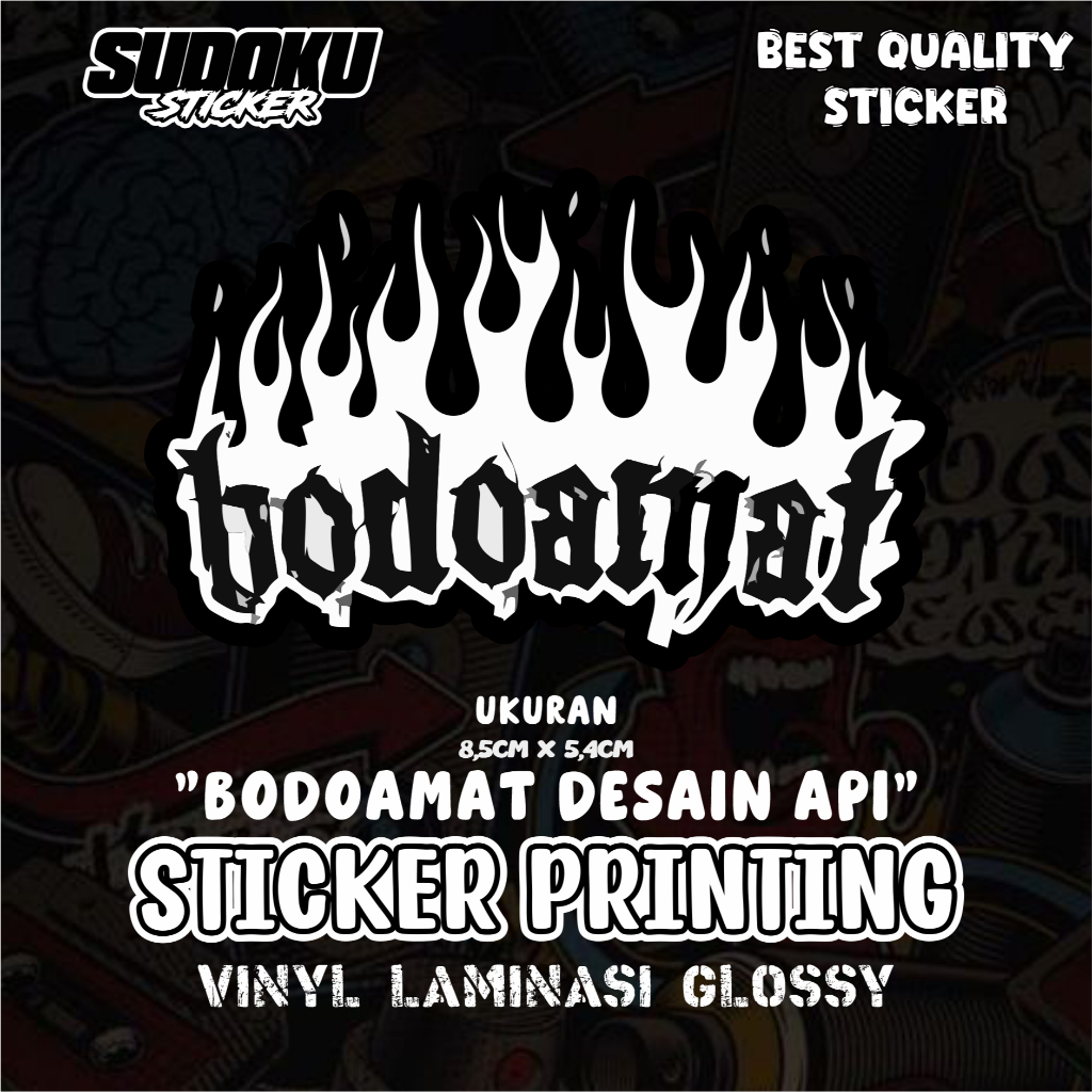 Sticker PRINTING STICKER VIRAL FIRE DESIGN FYP AESTHETIC | Shopee ...