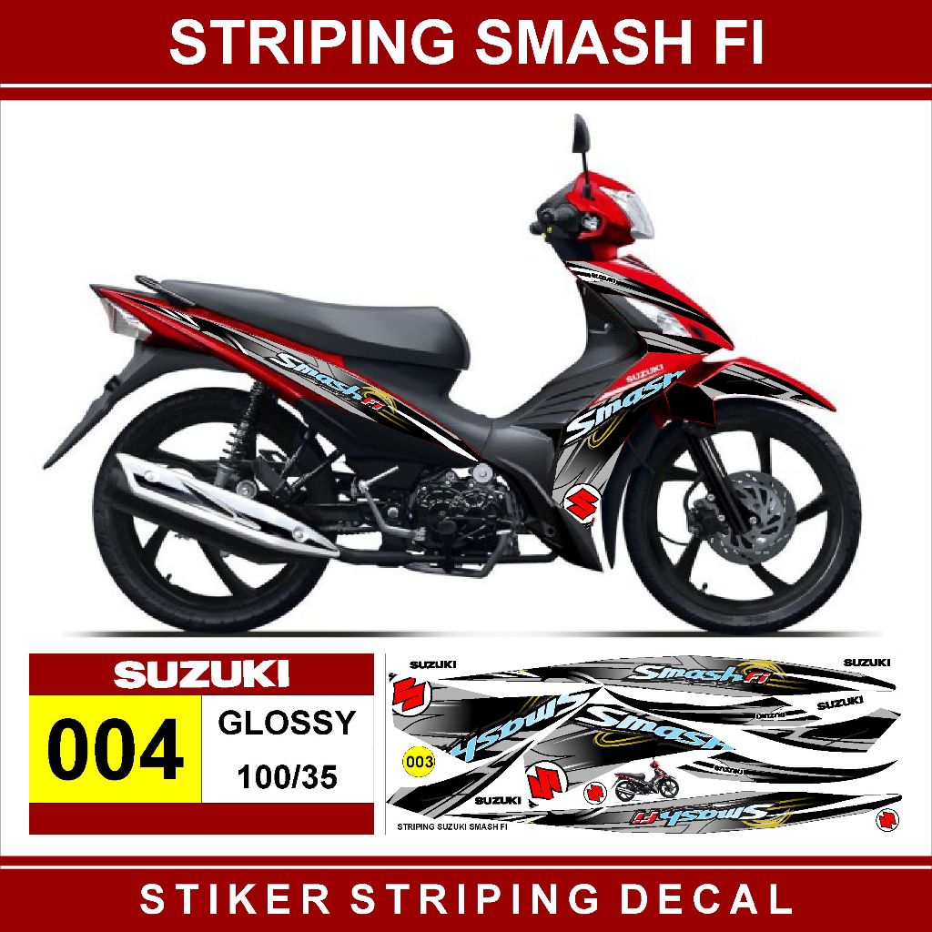 Suzuki smash fi motorbike sticker, smash fi motorbike striping, smash ...