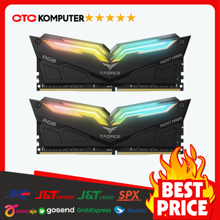 Ram Team T-Force Night Hawk RGB DDR4 BLACK 16GB (2x8GB) 3600MHz ...