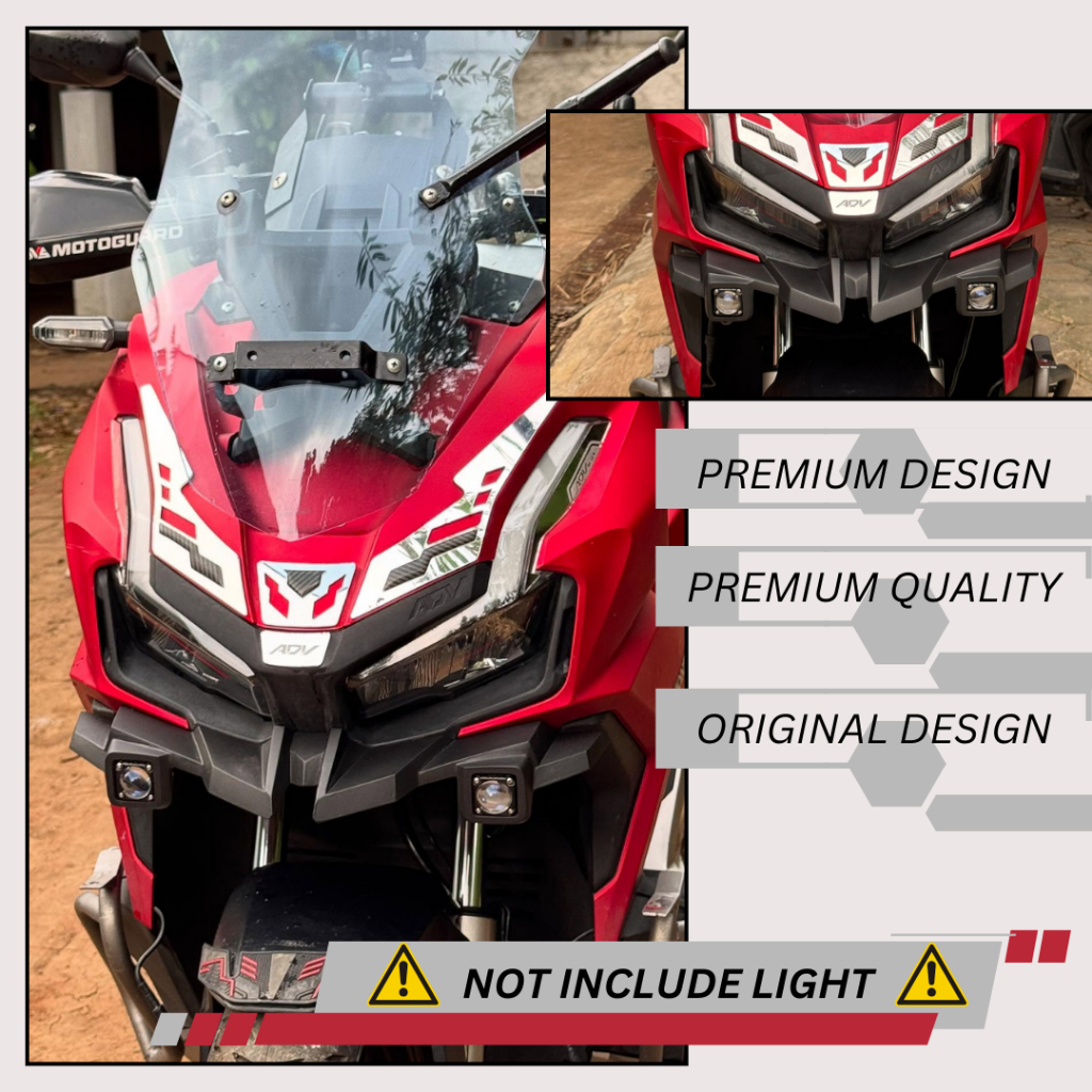 Winglet Honda adv150/160 New design with Spot Light position | Shopee ...