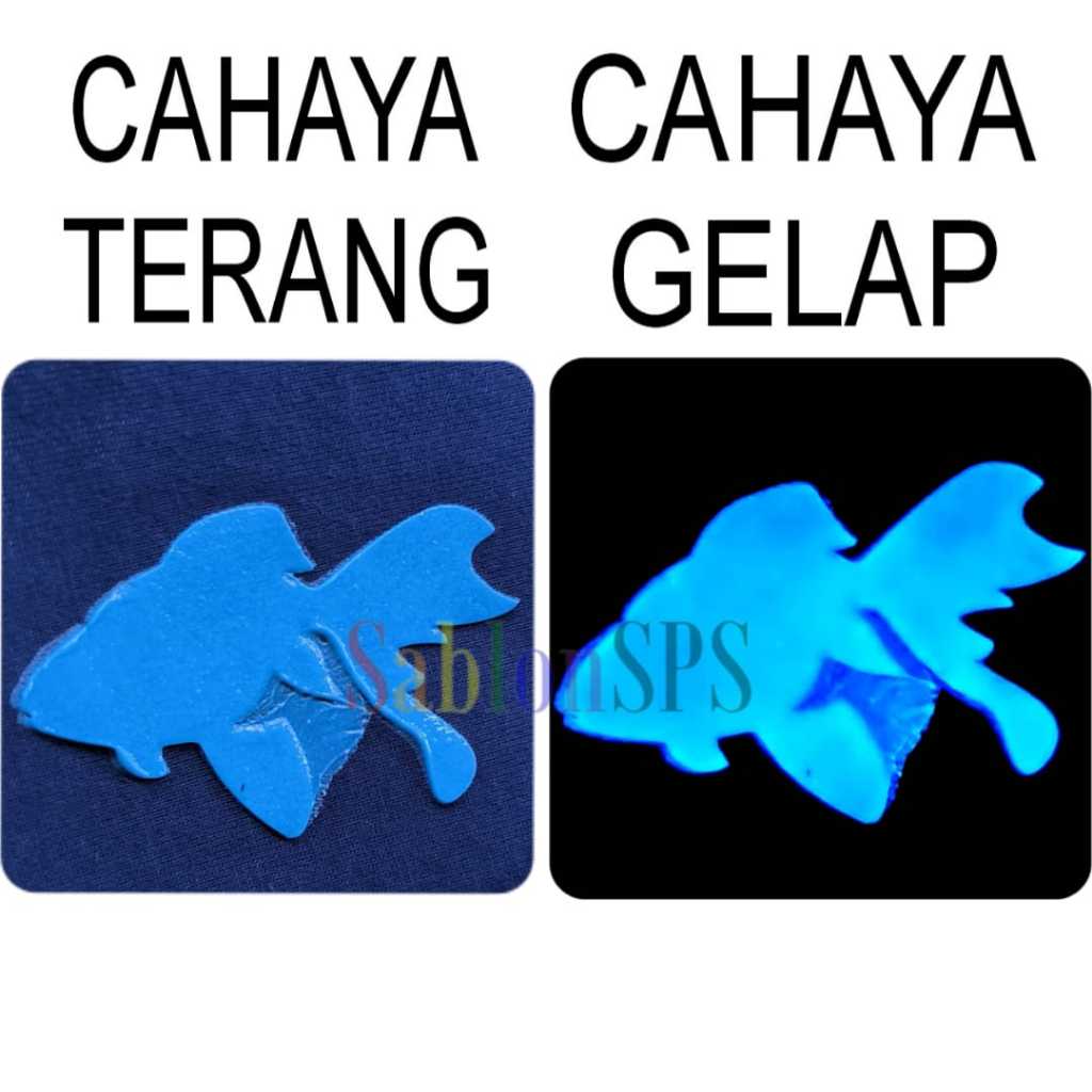 Plastisol GLOW IN THE DARK BLUE SCREEN PRINTING INK 500GR | Shopee ...