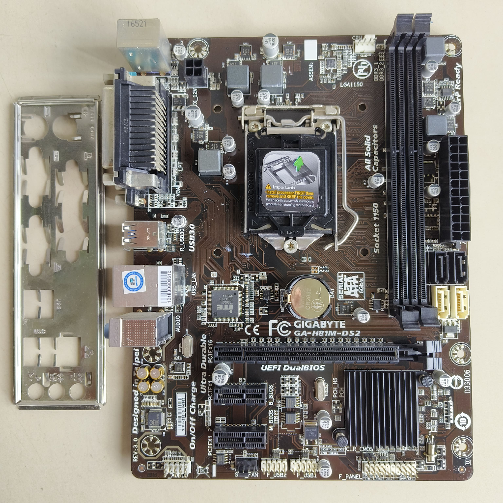 Mainboard GIGABYTE GA-H81M-DS2 LGA 1150 DDR3 GEN4 MICRO ATX | Shopee ...