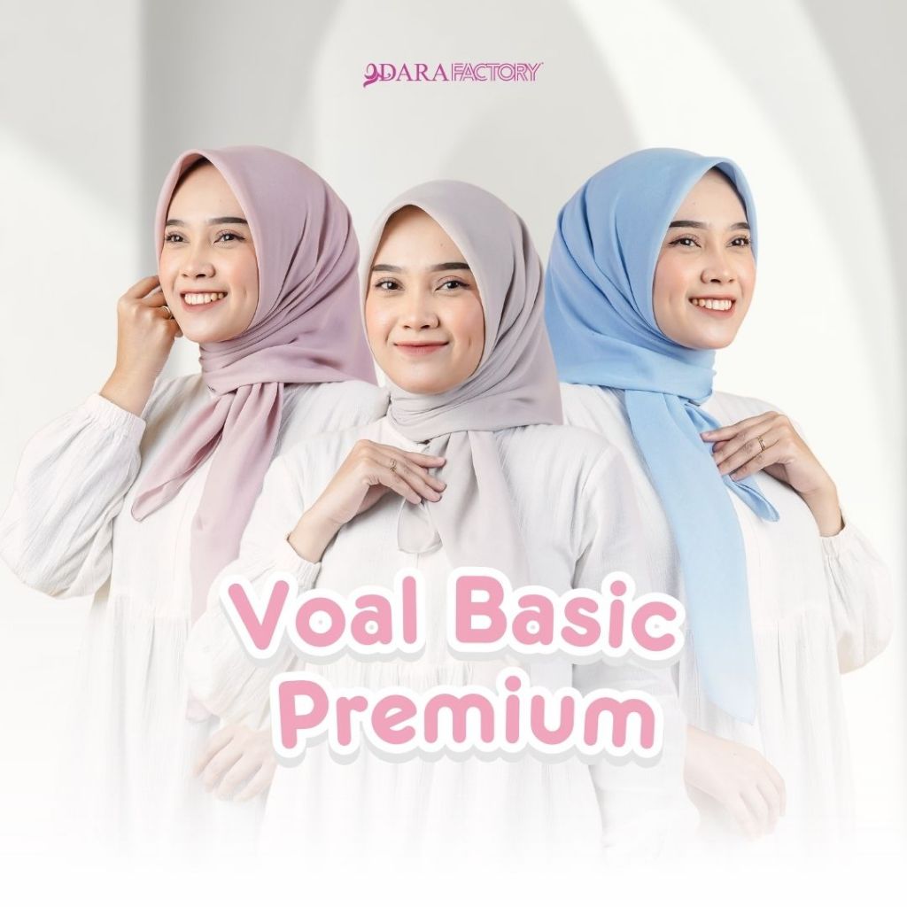 Darafactory | Premium Basic Voal Hijab / Premium Voal Quadrilateral ...