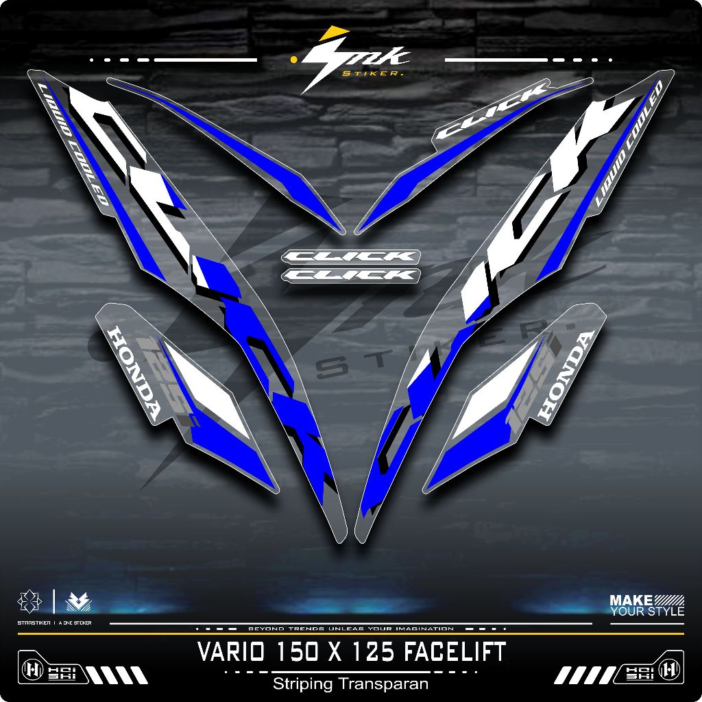 Vario FACELIFT TRANSPARENT STRIPING SKU 6 STICKER CLEAR STICKER VARIO ...
