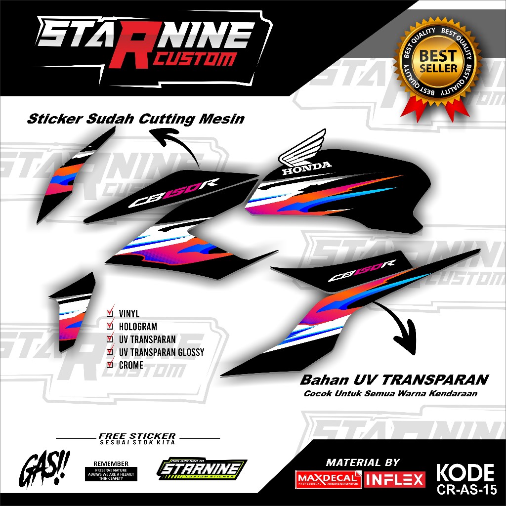 Striping CB 150R street fire old sticker CB 150 r v2 code variation CB ...