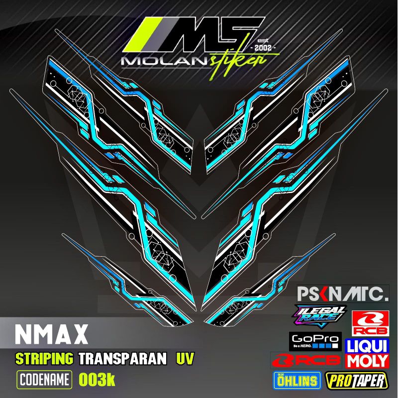 Decal Sticker Striping Variations Transparent Uv Nmax 155 Connected ...