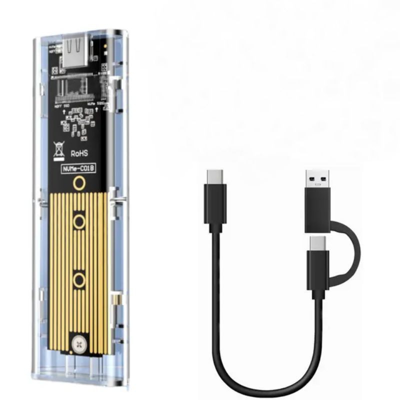 Case / Casing SSD M2 M.2 NVME Portable External Enclosure 10Gbps Usb ...