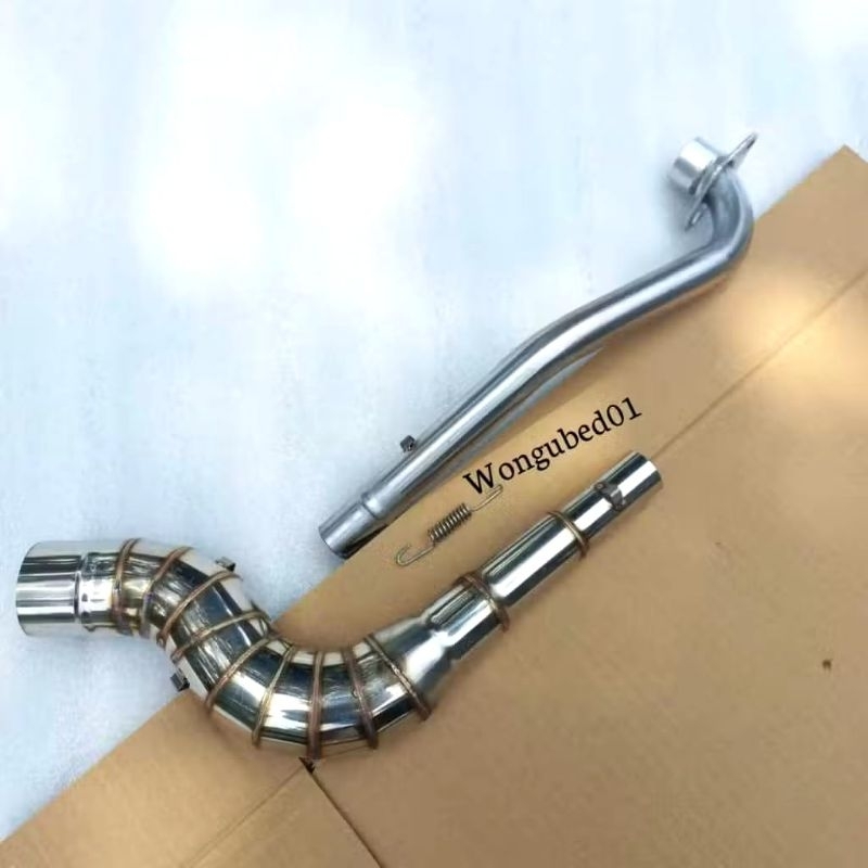 Big elbow stainless pipe 51mm open Wave 125 Xrm 125 Rs125 Furry 125 ...