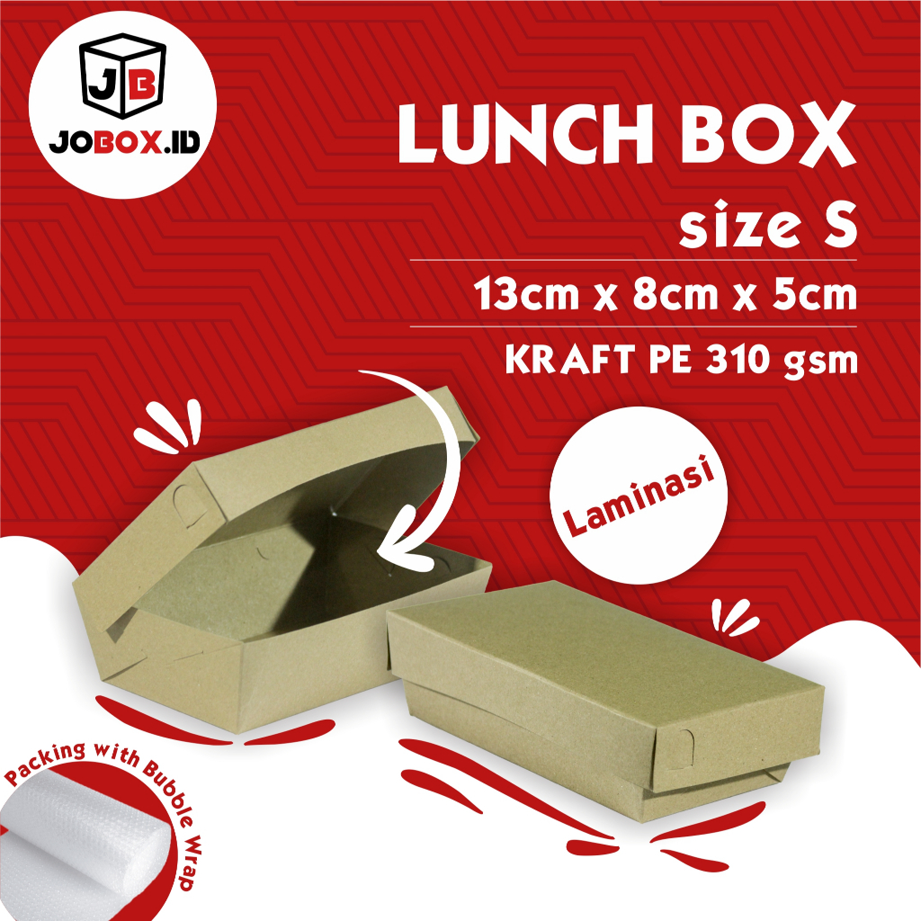 Paper Lunch Box S Kraft Material 310 gsm FULL LAMINATED / Kraft Lunch ...