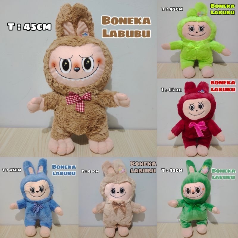 45cm Labubu Doll Labubu The Monster Macarone Kawai Head Pillow | Shopee ...