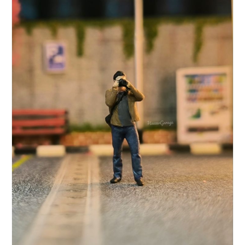 Hg Boy Figure Photographer V2 1/64 1:64 Miniature Diorama Mockup Mini ...