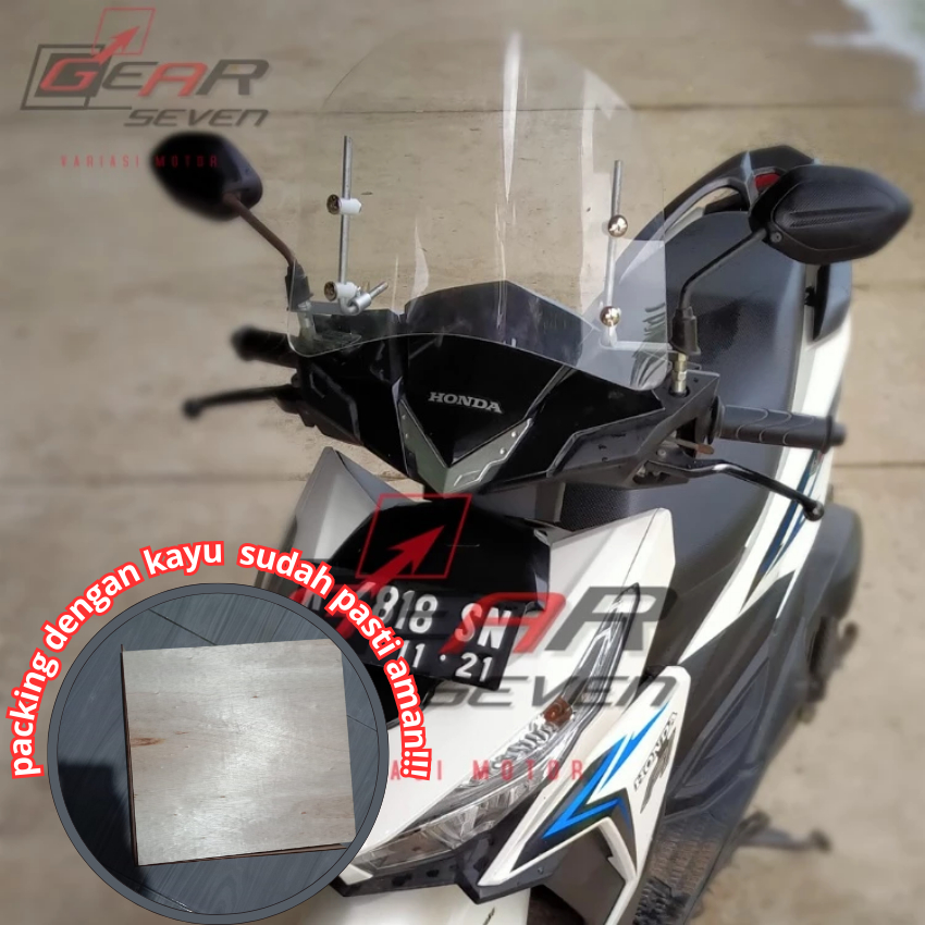 Standard Universal Motorcycle Windshield size 30cm x 40cm Visor ...