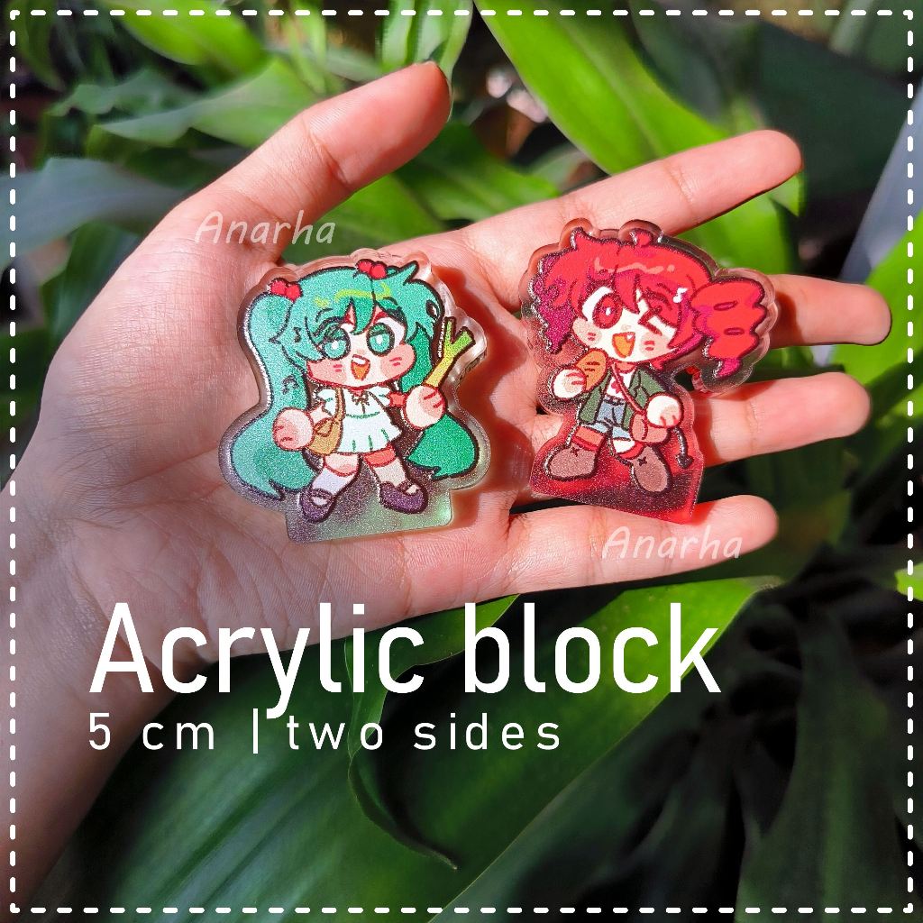 Original Vocaloid acrylic block Hatsune Miku project Sekai colorful ...
