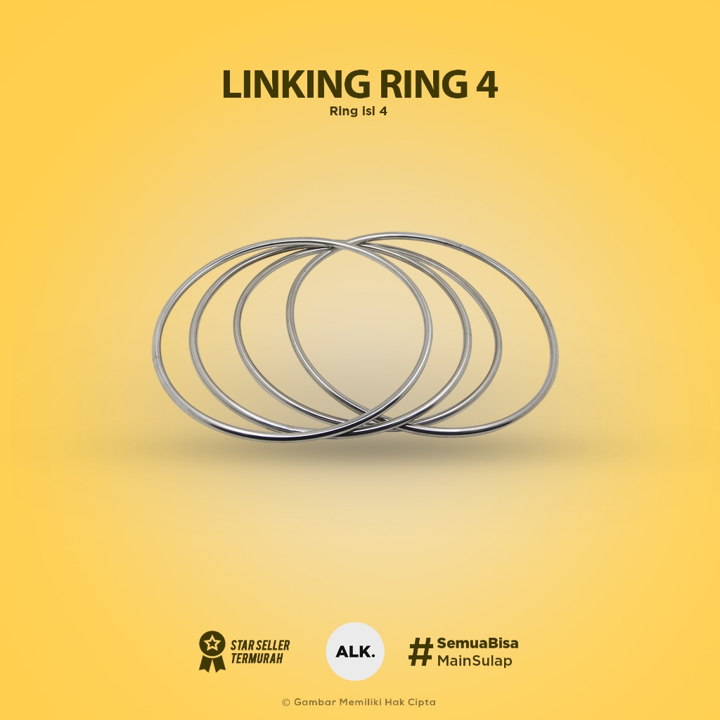 4 Large Linking Ring Magic Tool - Stage Magic - Jumbo Linking Ring ...