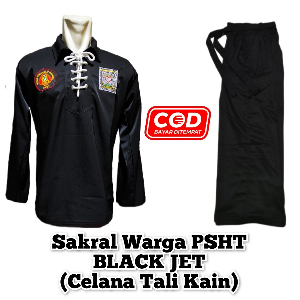Original Black Jet PSHT Residents' Sacred Silat Uniform, SH Terate ...