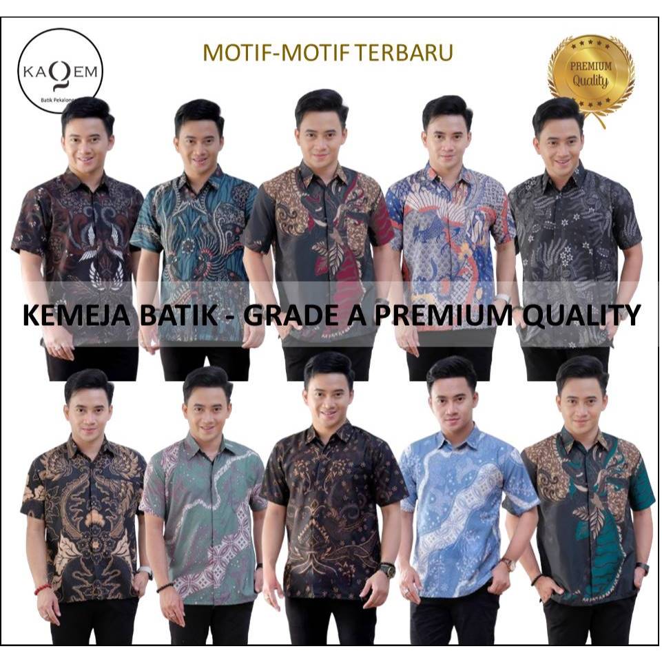 KEMEJA Kagem Men's Batik Short Sleeve Shirt with Sentani Sawunggaling ...