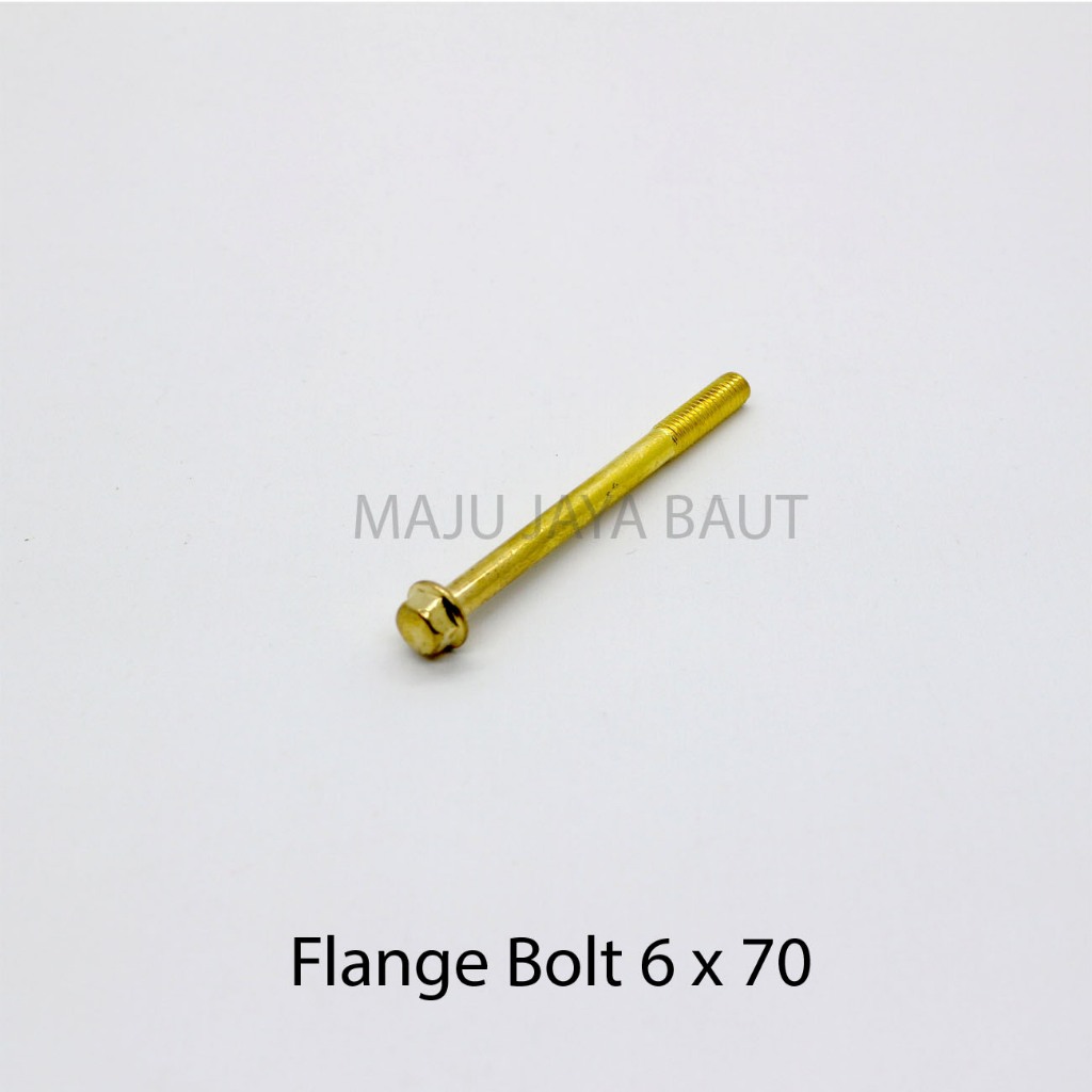 MESIN Flange Bolt Engine Block Bolt 6x70 Gold Color | Shopee Philippines