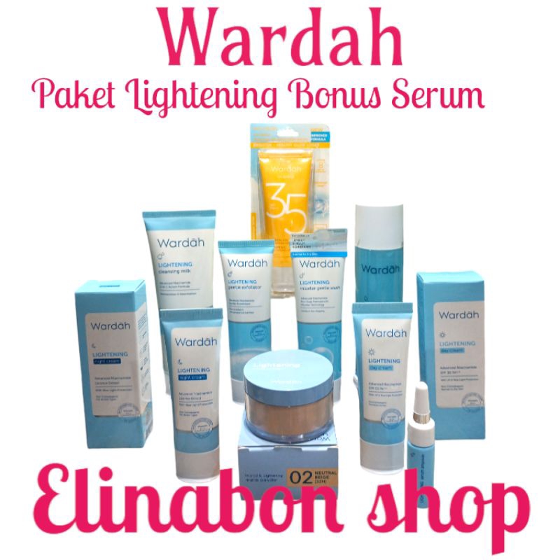 Wardah lightening series bonus serum package (new packaging) | Shopee ...