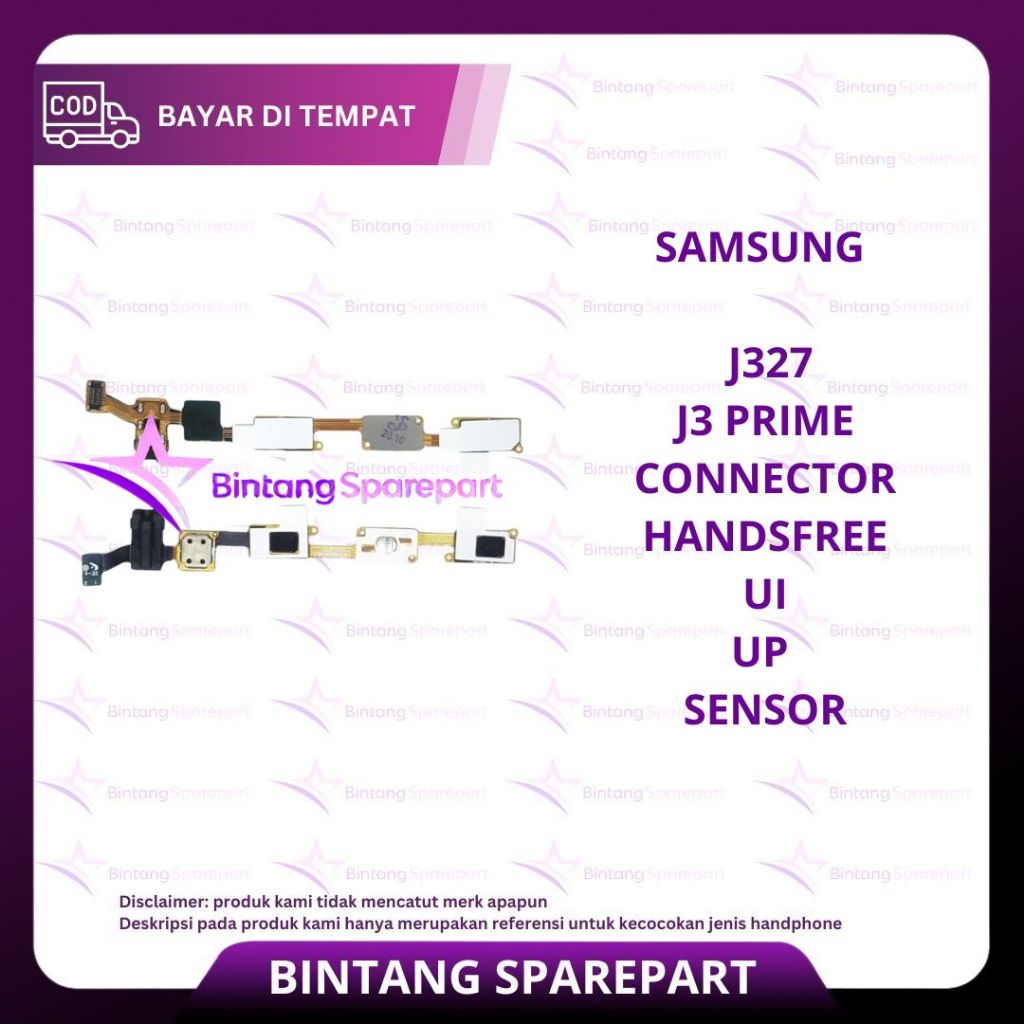 Flexibel SAMSUNG J327 + HANDSFREE CONNECTOR + UI UP SENSOR ORI (J3 ...